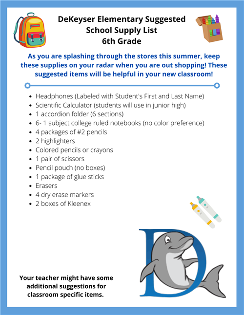 Supply Lists / Supply Lists