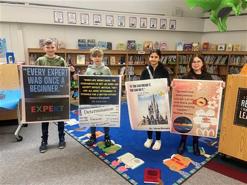 Student-made inspirational posters fill Wiley Elementary hallways with ...