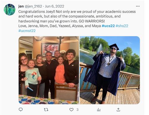 Celebrate your favorite 2023 grad on the O'rena big screen